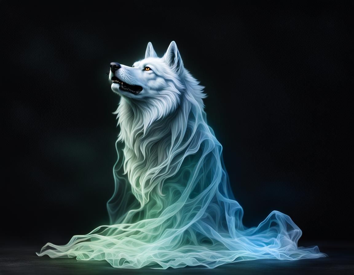 Ghost Wolf - AI Generated Artwork - NightCafe Creator