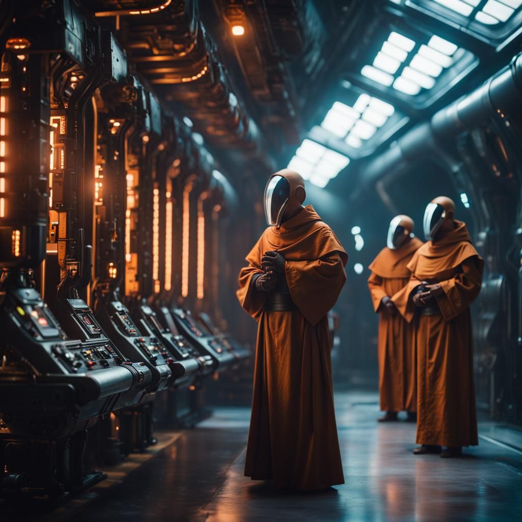 Cyborg Clergy Series: Monks - AI Generated Artwork - NightCafe Creator