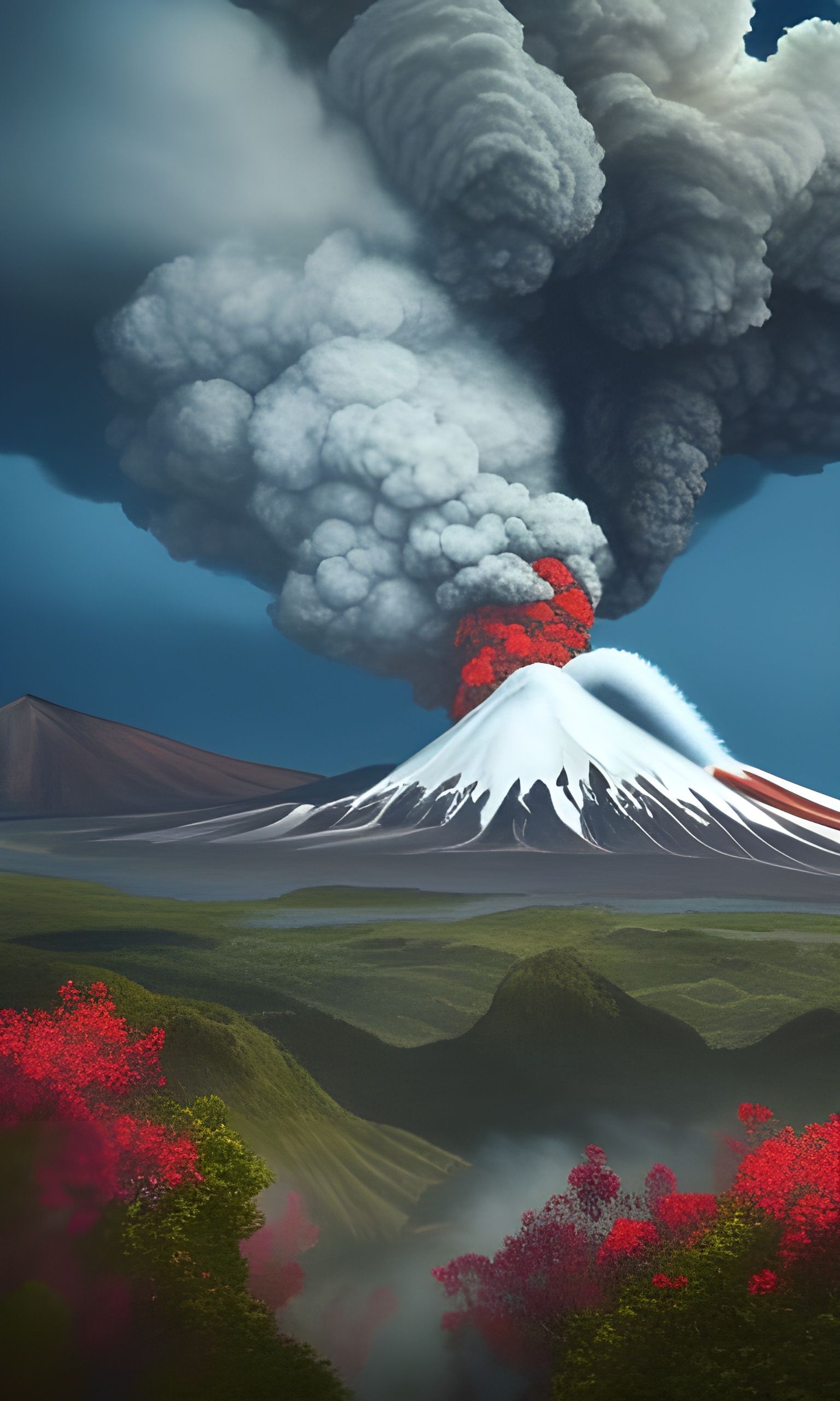 Volcano - AI Generated Artwork - NightCafe Creator