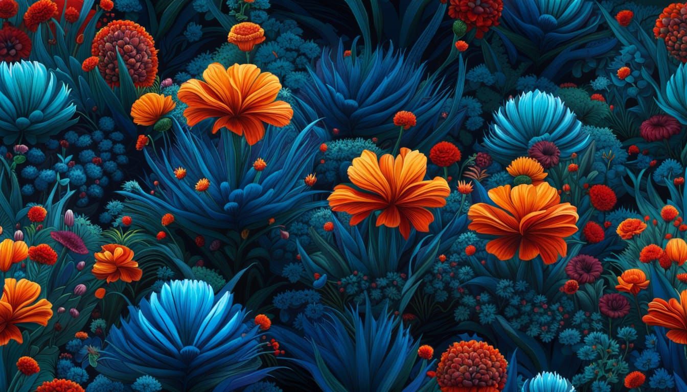 Alien Flowers - AI Generated Artwork - NightCafe Creator