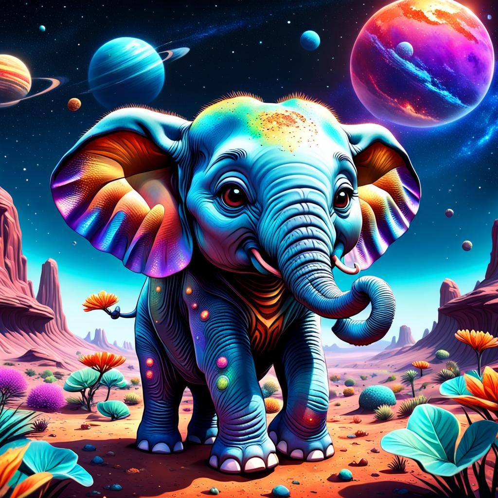 Galaxy Elephant - AI Generated Artwork - NightCafe Creator