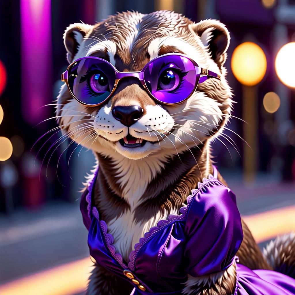 Ms Otter cinema star - AI Generated Artwork - NightCafe Creator