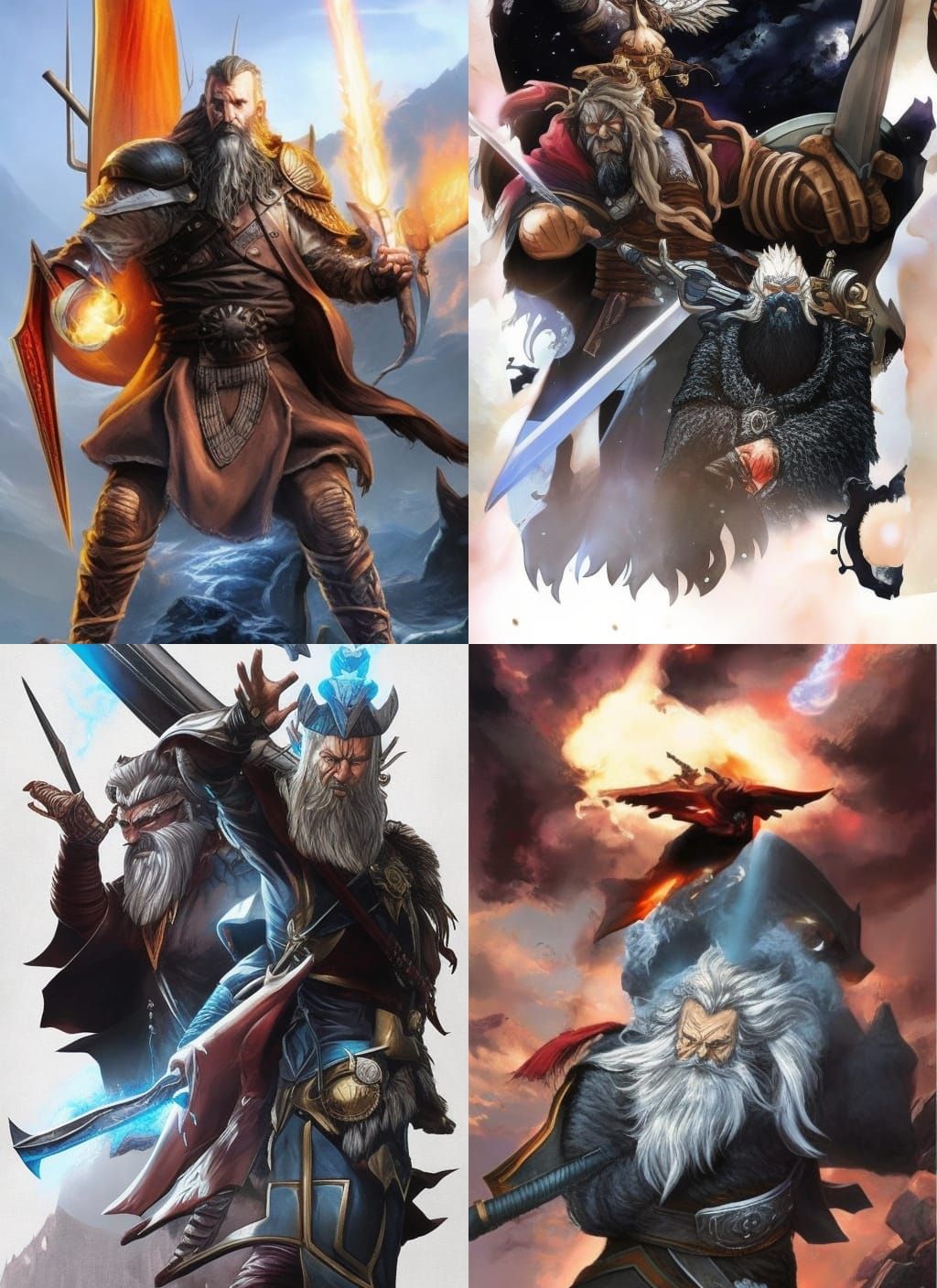 Valheim Beard Gungnir Odin Drekkar-longship Valhalla - AI Generated ...