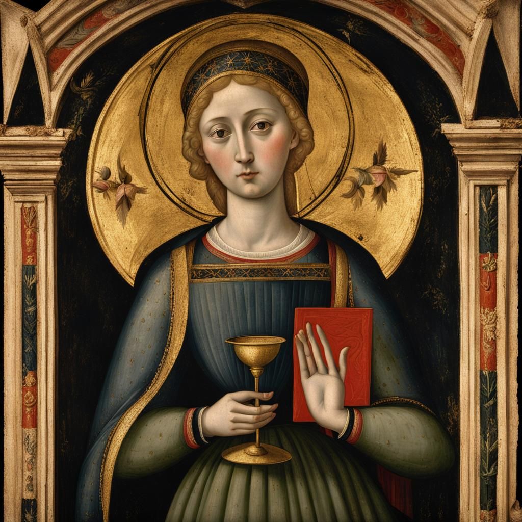 14th-century Painting Of A Saint - AI Generated Artwork - NightCafe Creator