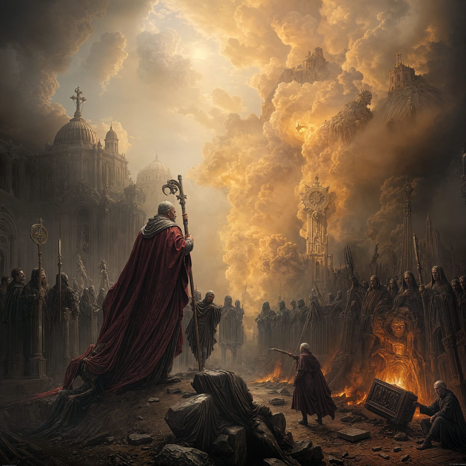 The Last Pope's Dark Prophecy in Gothic Horror Sty... - AI Art