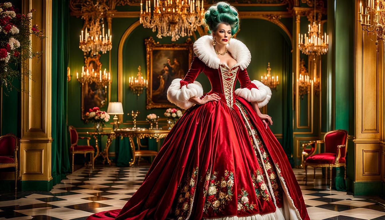 Rococo Christmas Ball - AI Generated Artwork - NightCafe Creator