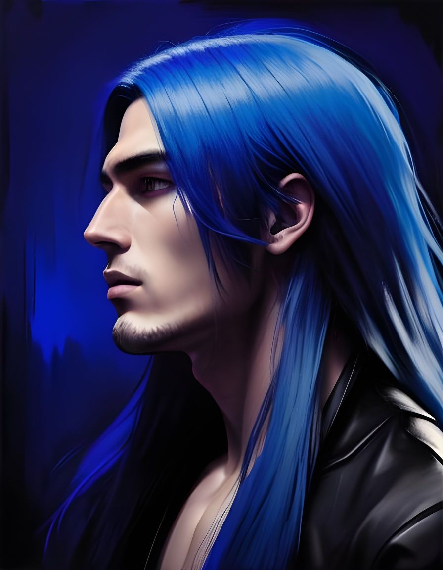 Blue hair - AI Generated Artwork - NightCafe Creator