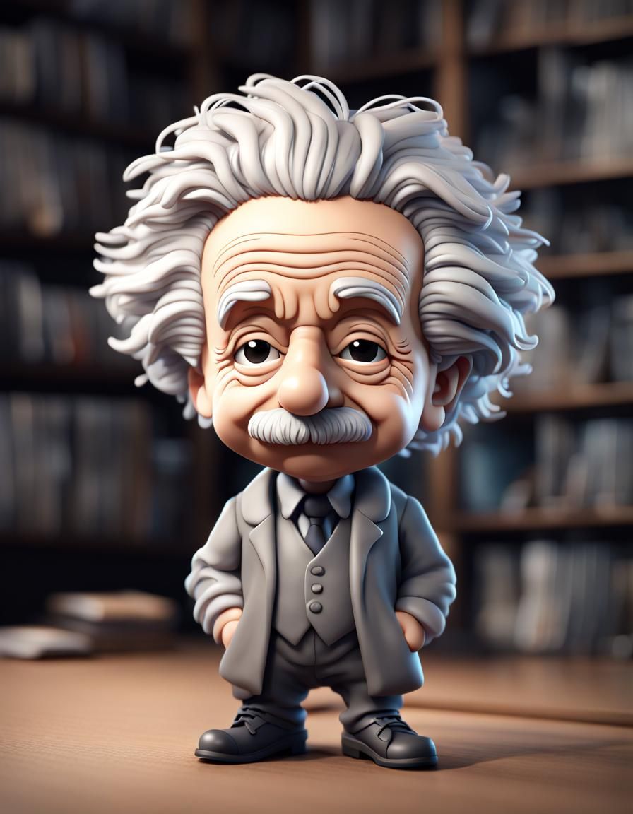 Chibi Einstein - AI Generated Artwork - NightCafe Creator