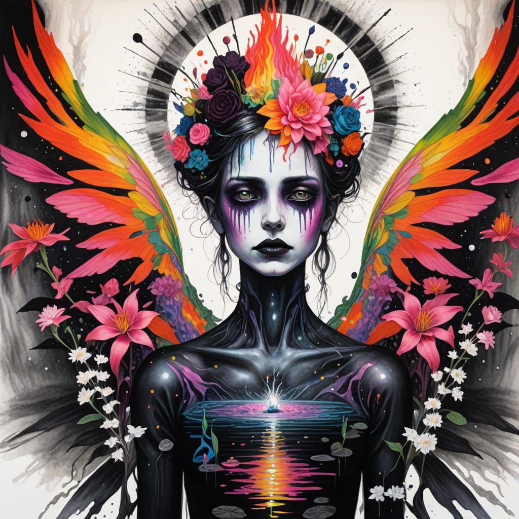 Kids Crayon drawing of the underworld ,surreal (child's drawing )of the ...