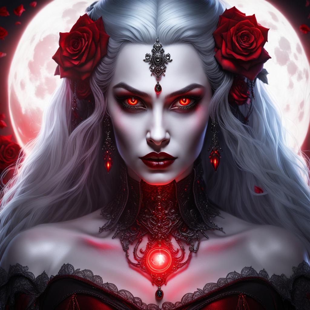 portrait of a majestic evil vampire queen - AI Generated Artwork - NightCafe Creator