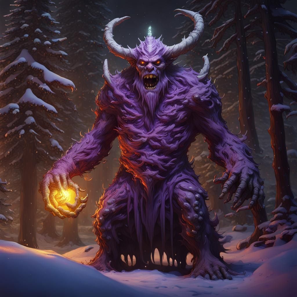 An evil christmas tree monster - AI Generated Artwork - NightCafe Creator