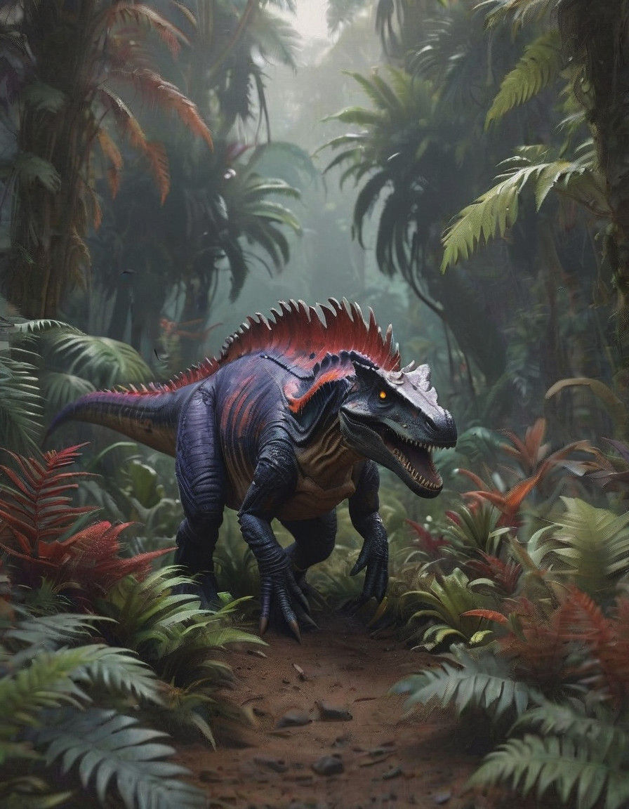 Spinosaurus !!! - Surreal Spinosaurus in a Primeval Fern For...