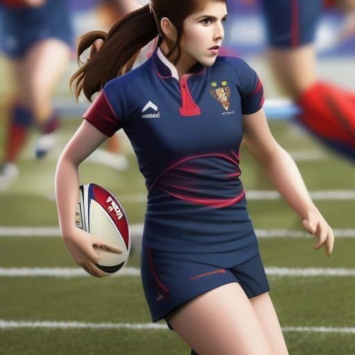 Anna Kendrick playing rugby, Anime, Manga artist - AI Generated Artwork ...