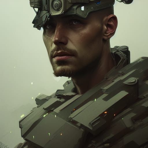 Dystopian Soldier - AI Generated Artwork - NightCafe Creator