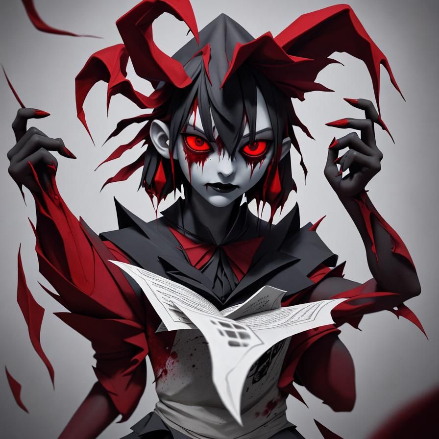 red demon of foat head. dark. smoking. scary. blood. - AI Generated ...