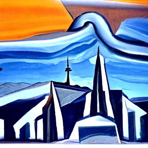 Modern Quebec as painted by Lawren Harris - AI Generated Artwork ...