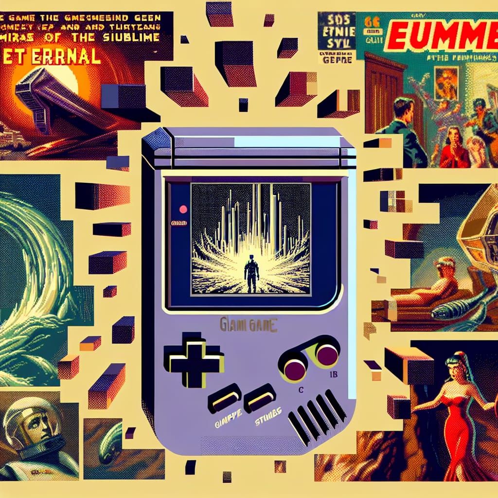 Ethereal Retro Video Game Collage in Vintage Pulp ... - AI Art
