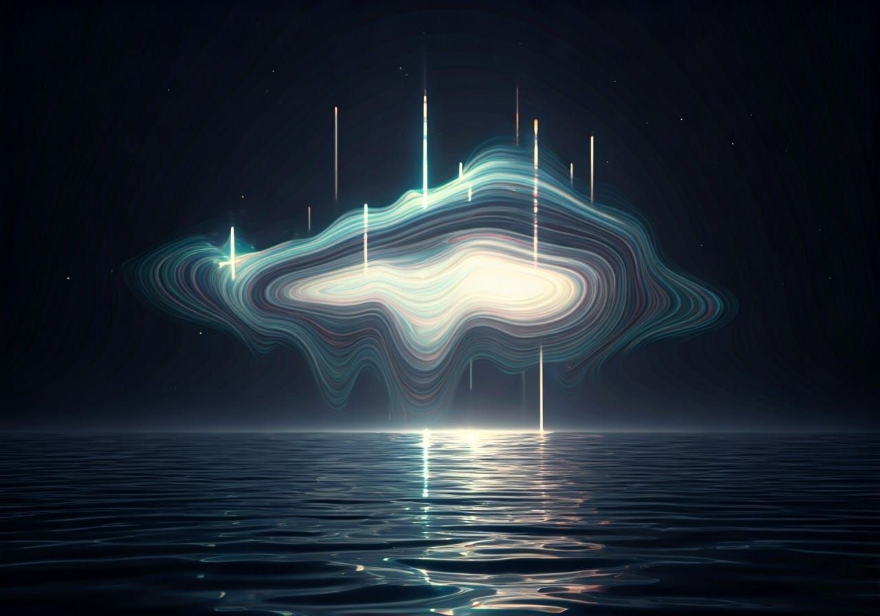 Weightless Quantum Vortex in Soft Watercolour Hues - AI Art