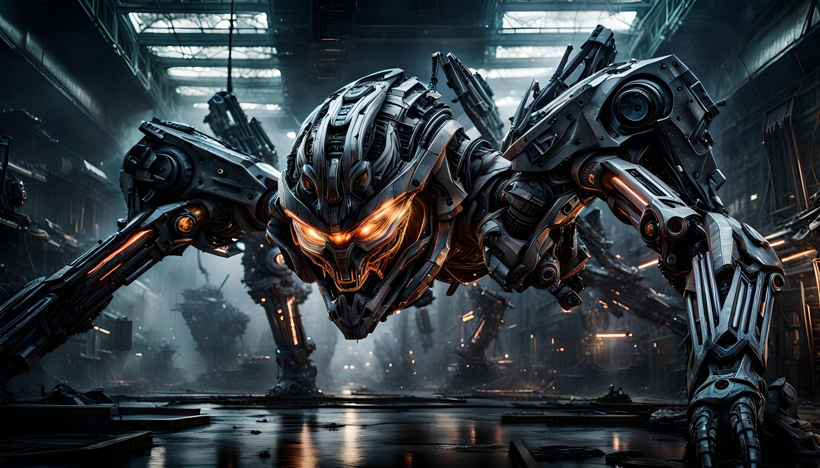 Alien Broken Mecha - AI Generated Artwork - NightCafe Creator