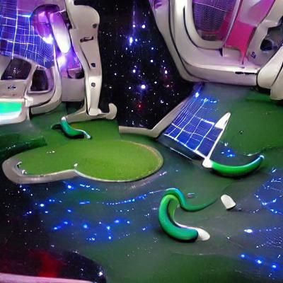 Futuristic mini golf course in space - AI Generated Artwork - NightCafe ...