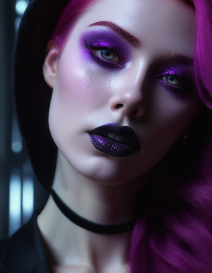 Stunning portrait of Ethereal gothic young lady with long beautiful ...