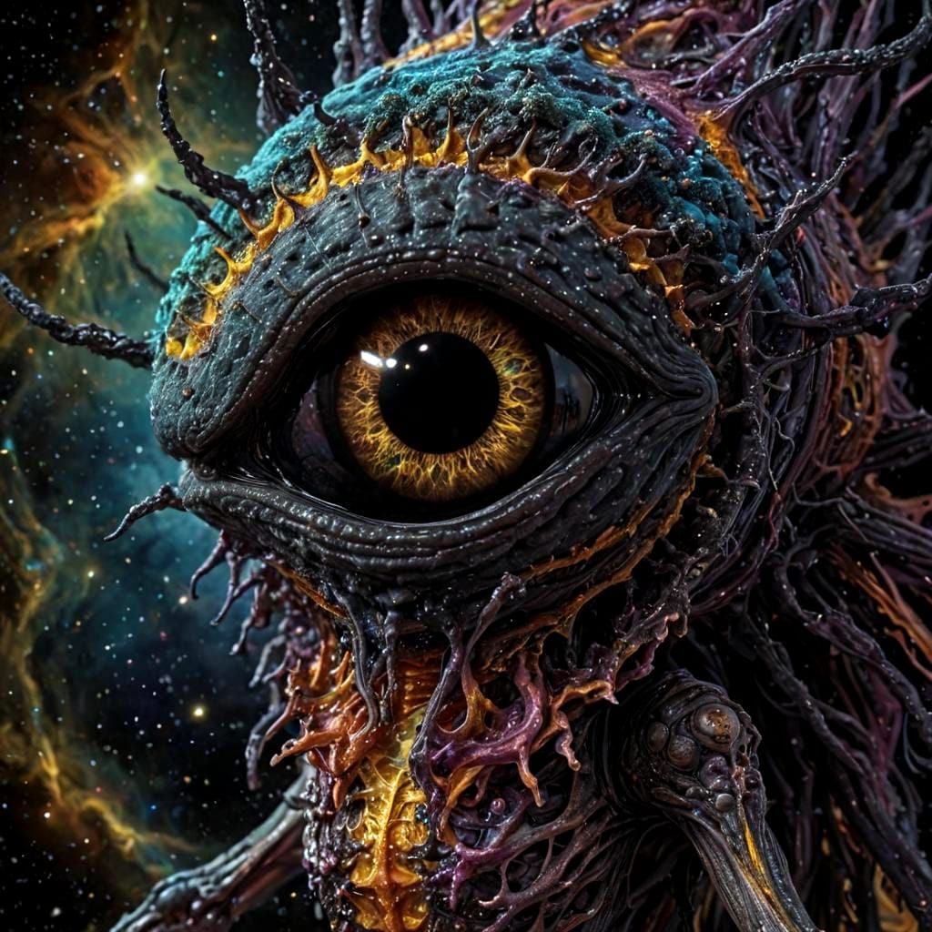 Cosmic Alien Cyclops - Surreal Cosmic Cyclops in Gossamer Hu...
