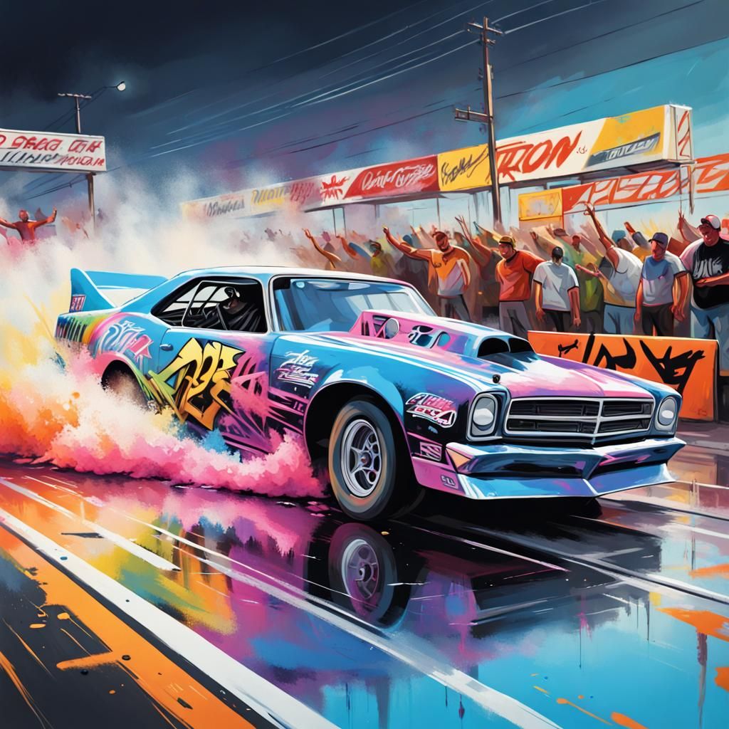 Drag race - AI Generated Artwork - NightCafe Creator