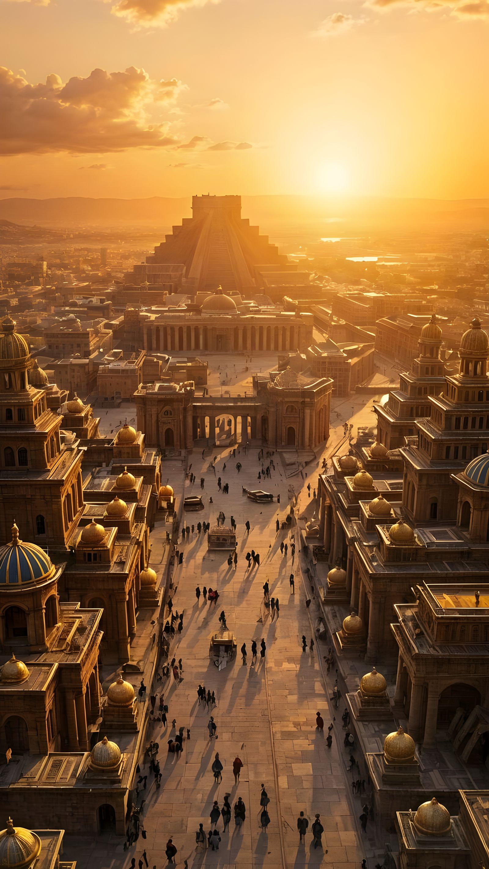 babylon - Babylon City at Sunset: A Cinematic View