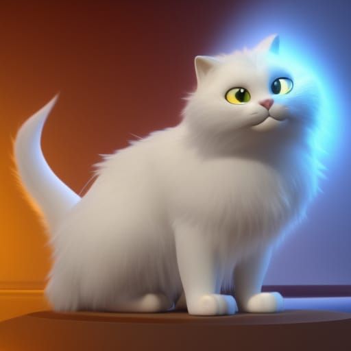 Fluffy :> - AI Generated Artwork - NightCafe Creator