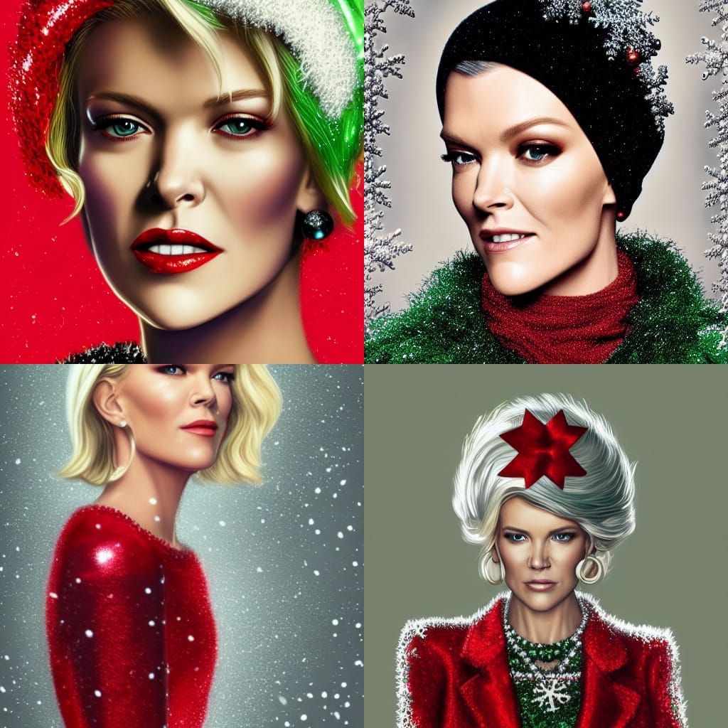 Megyn Kelly modeling Christmas fashions by Chanel on the fashion runway ...