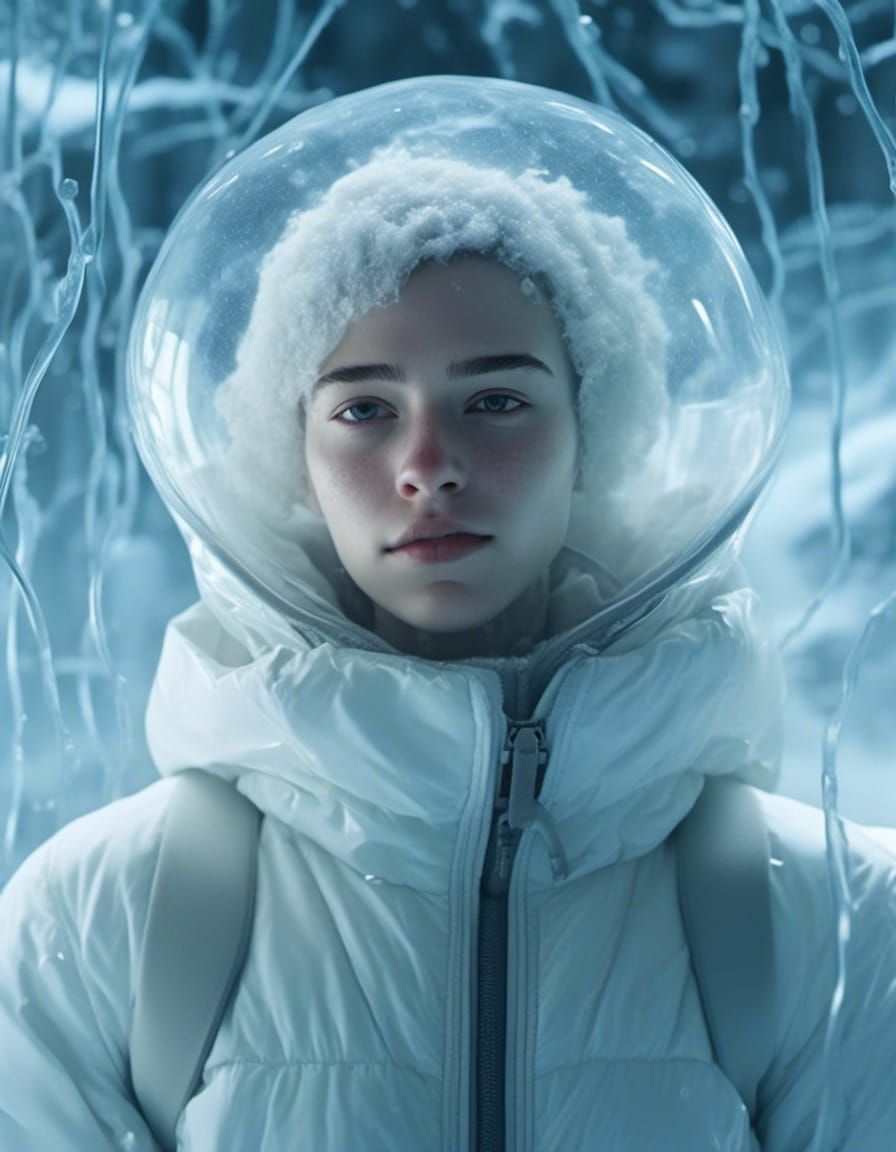 full body portrait, moody cinematic cold freezing horror scifi 3d ...