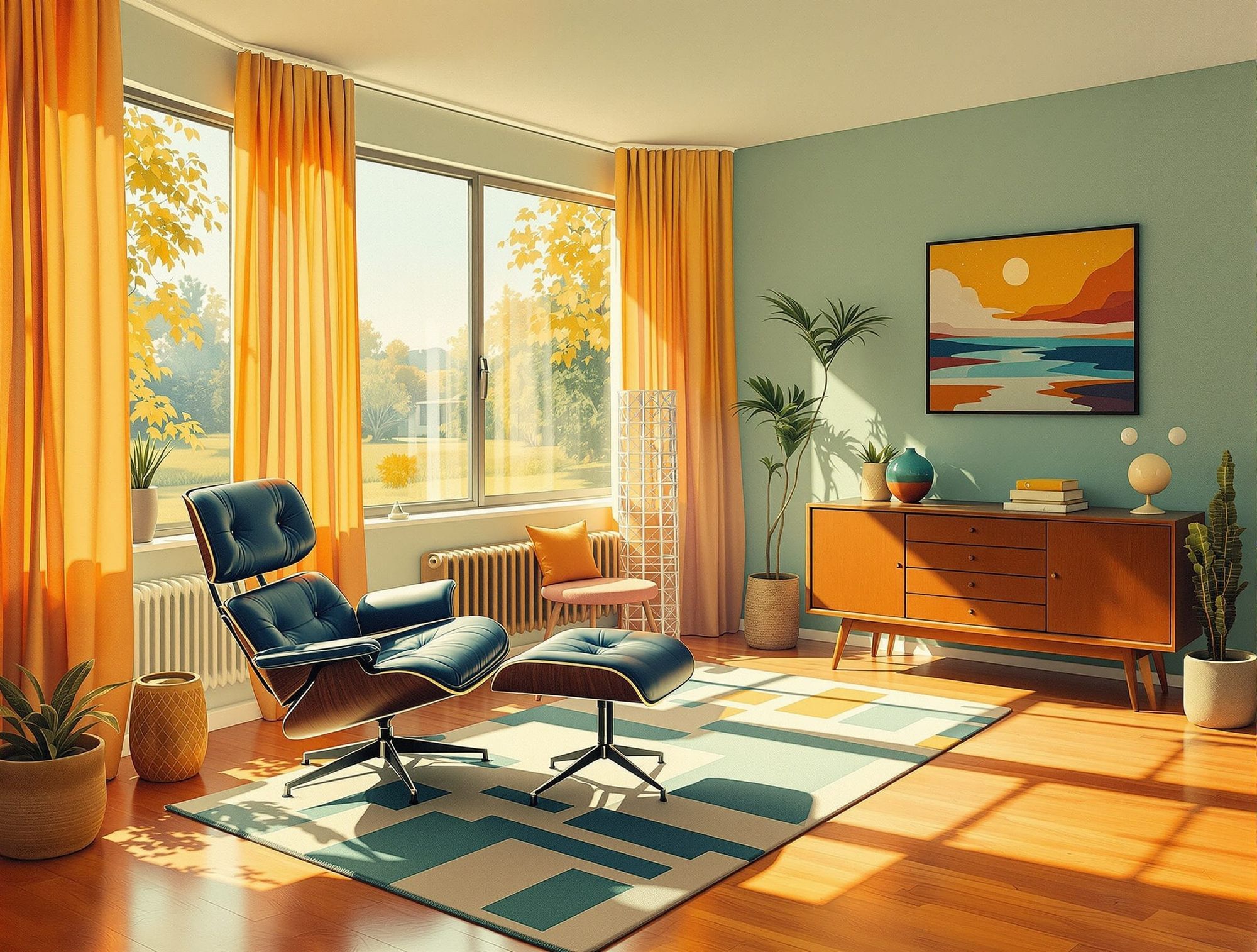 Mid-century Modern Generator - Mid-century Modern Art Generator | AI ...