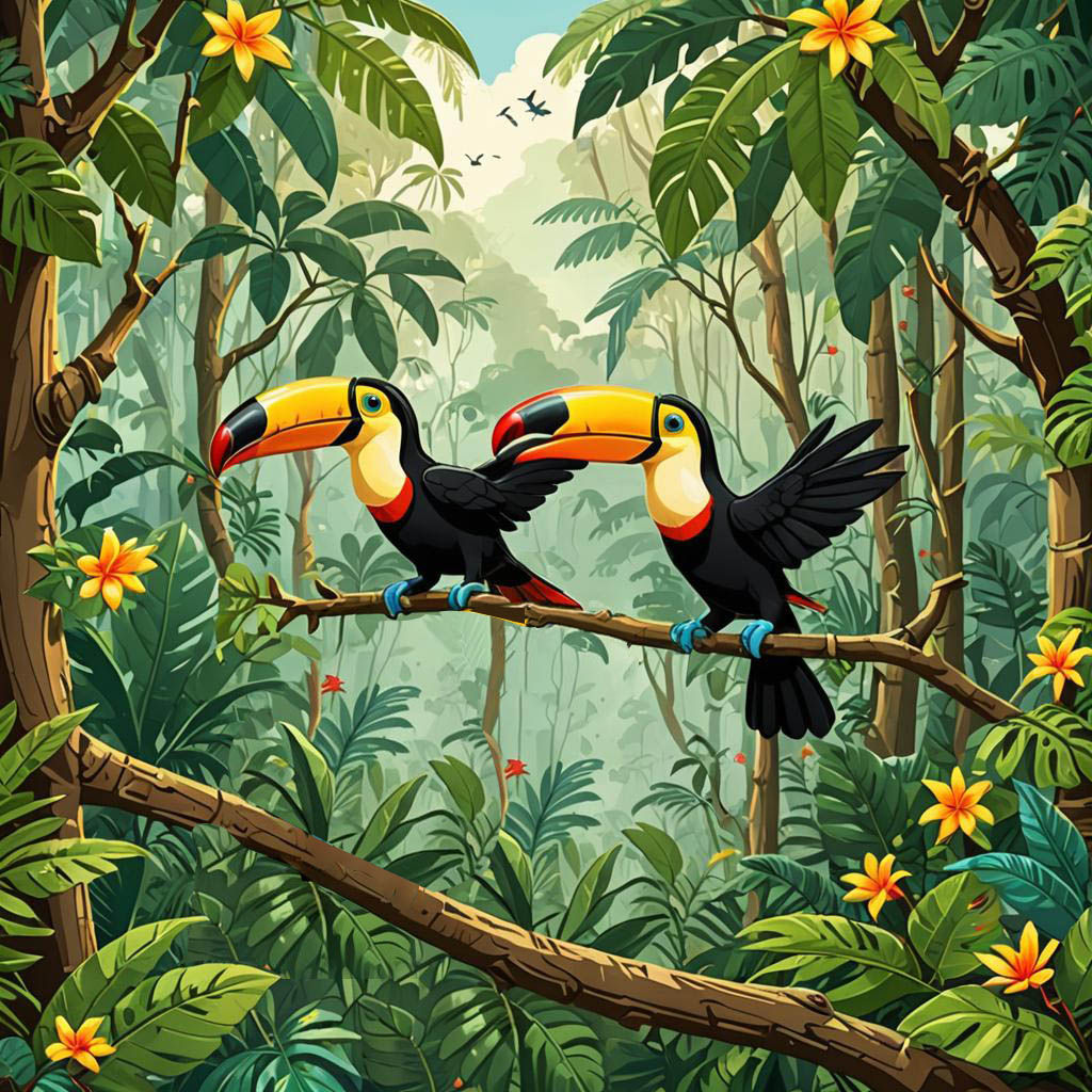 Toucan tango version two. - AI Generated Artwork - NightCafe Creator