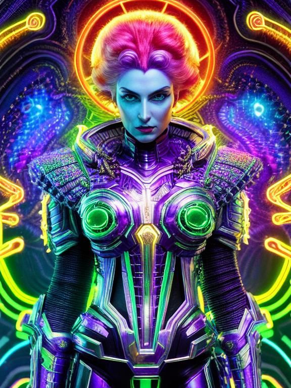 Lady Rainbow Candy Armor the Androgynous - AI Generated Artwork ...