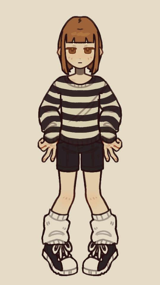 Stylized Frisk from Undertale Fanart - AI Art