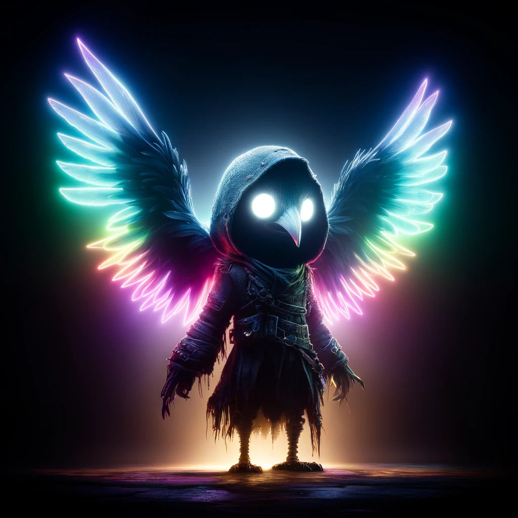 Rainbow Crow - User on NightCafe Creator - NightCafe Creator