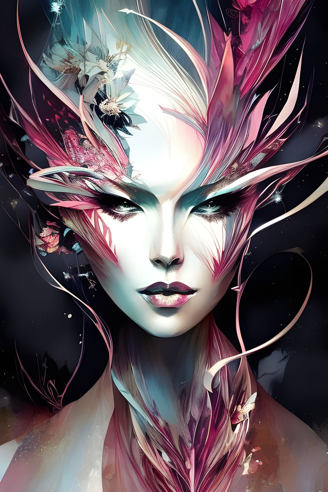 Campfire at Dawn - Fantasy Forest Campfire: Intricate Gouach...