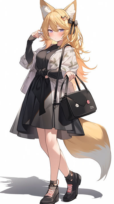 Hazbin Hotel OC- Fox Demon - Fox Demon Girl in Anime Style w...