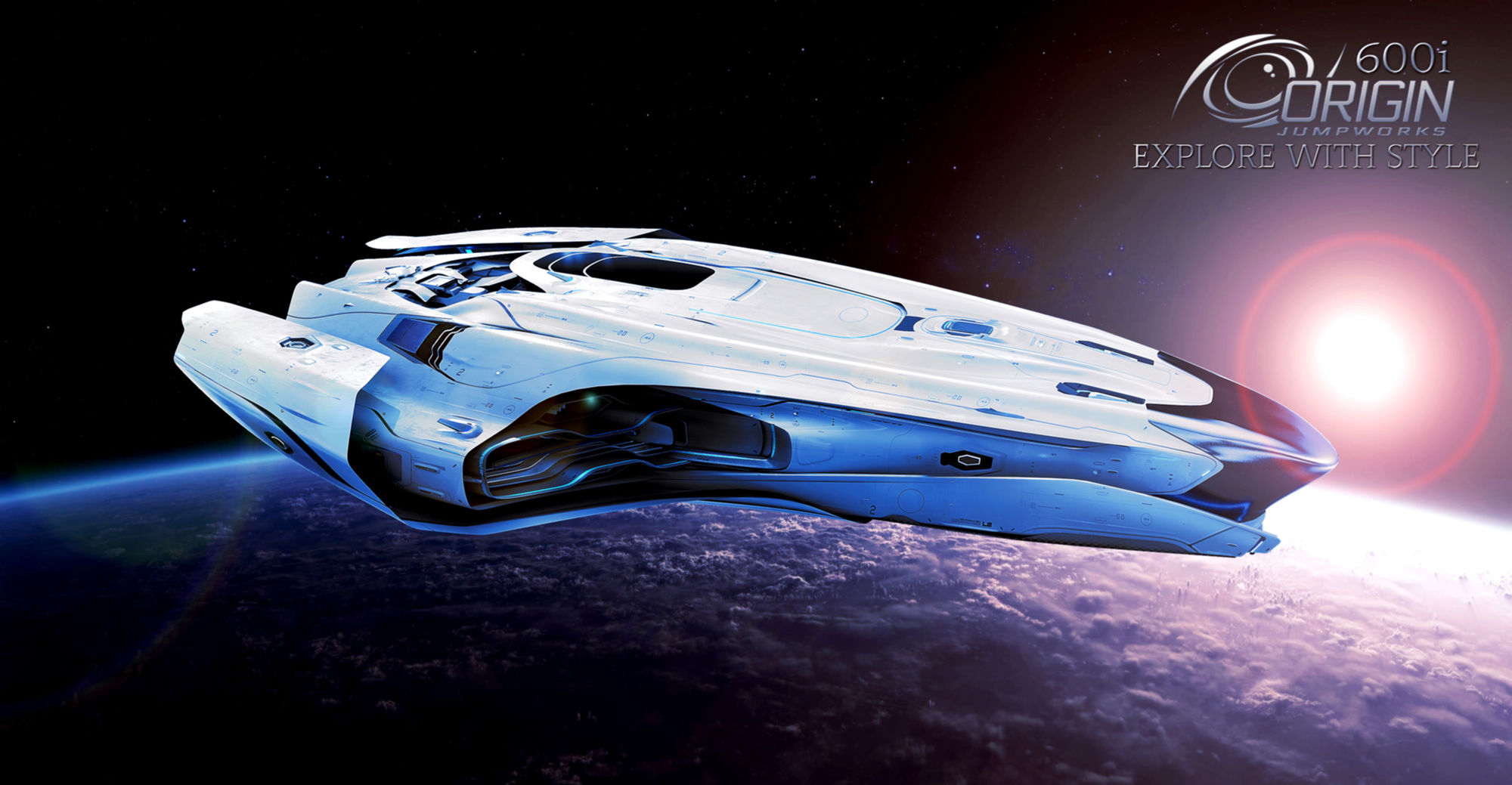 Elegant Starship Fusion in Golden Light - AI Art