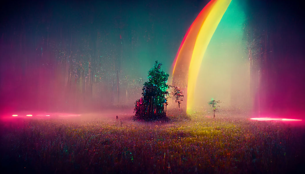 Rainbow Forest - User on NightCafe - NightCafe