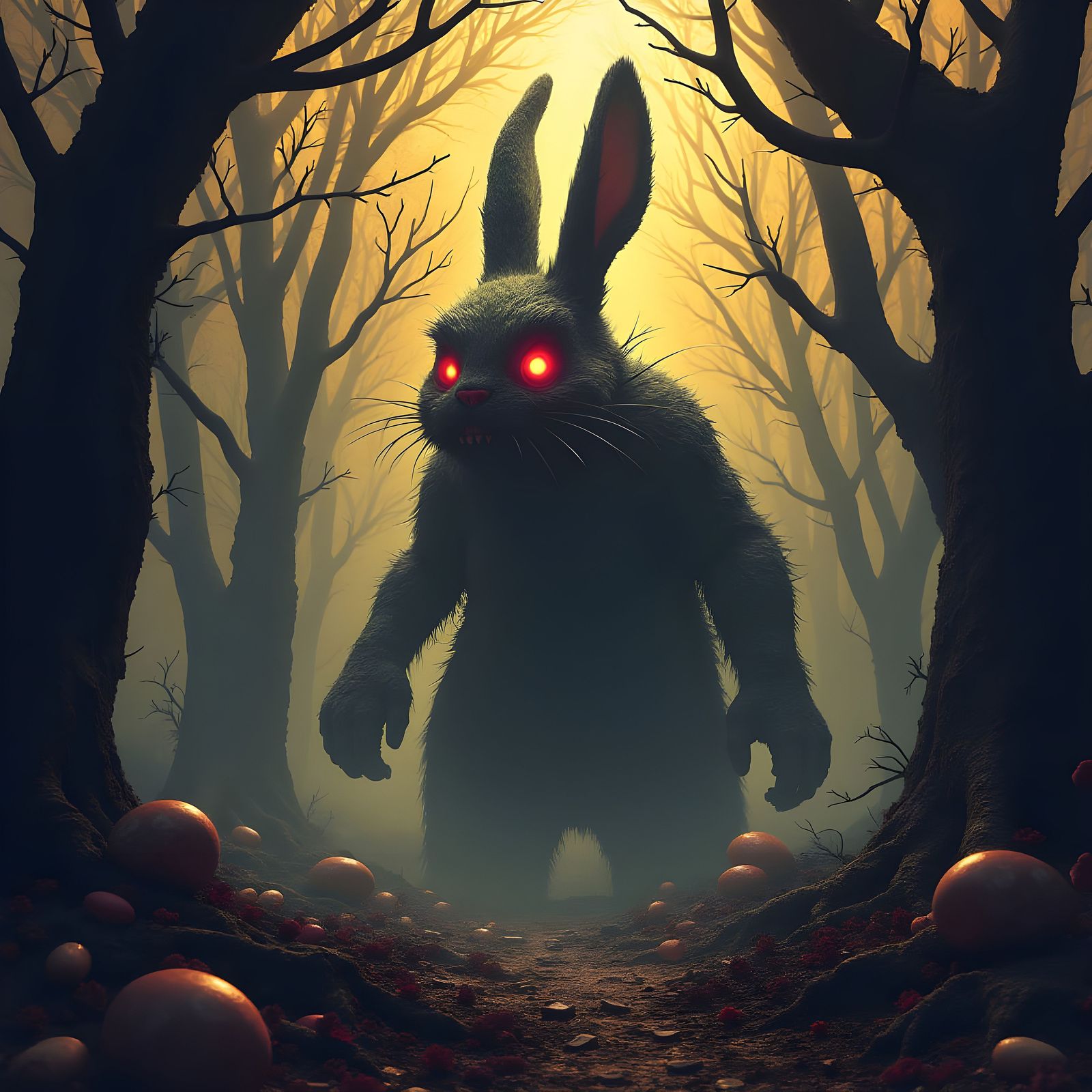 Baby Sasquatch with Flower Crown in Whimsical Fore... - AI Art