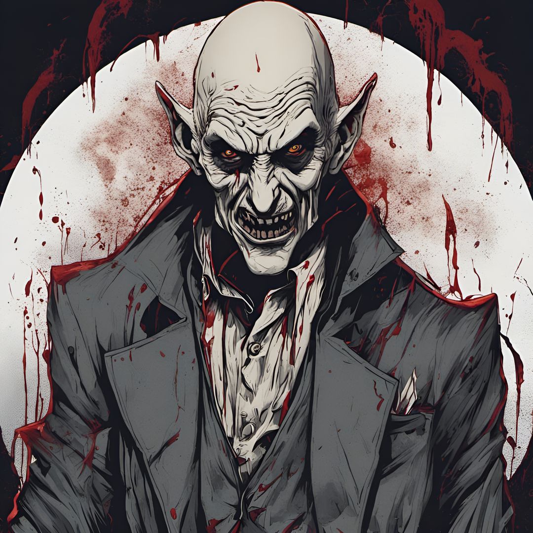 Rotting Zombie King in Crypt, Horror Illustration - AI Art