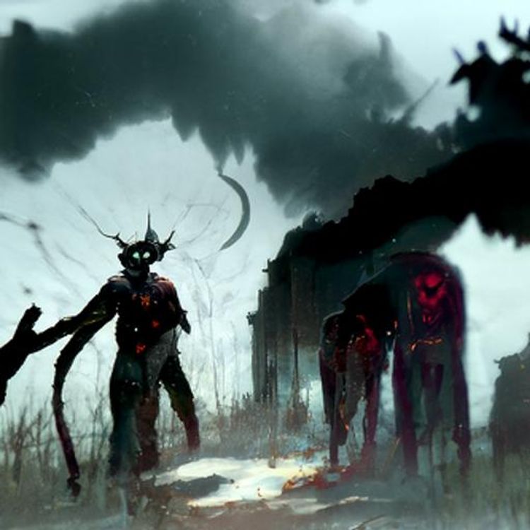 Demonic Hellscape - Sinister Demon Apocalypse by Rutkowski