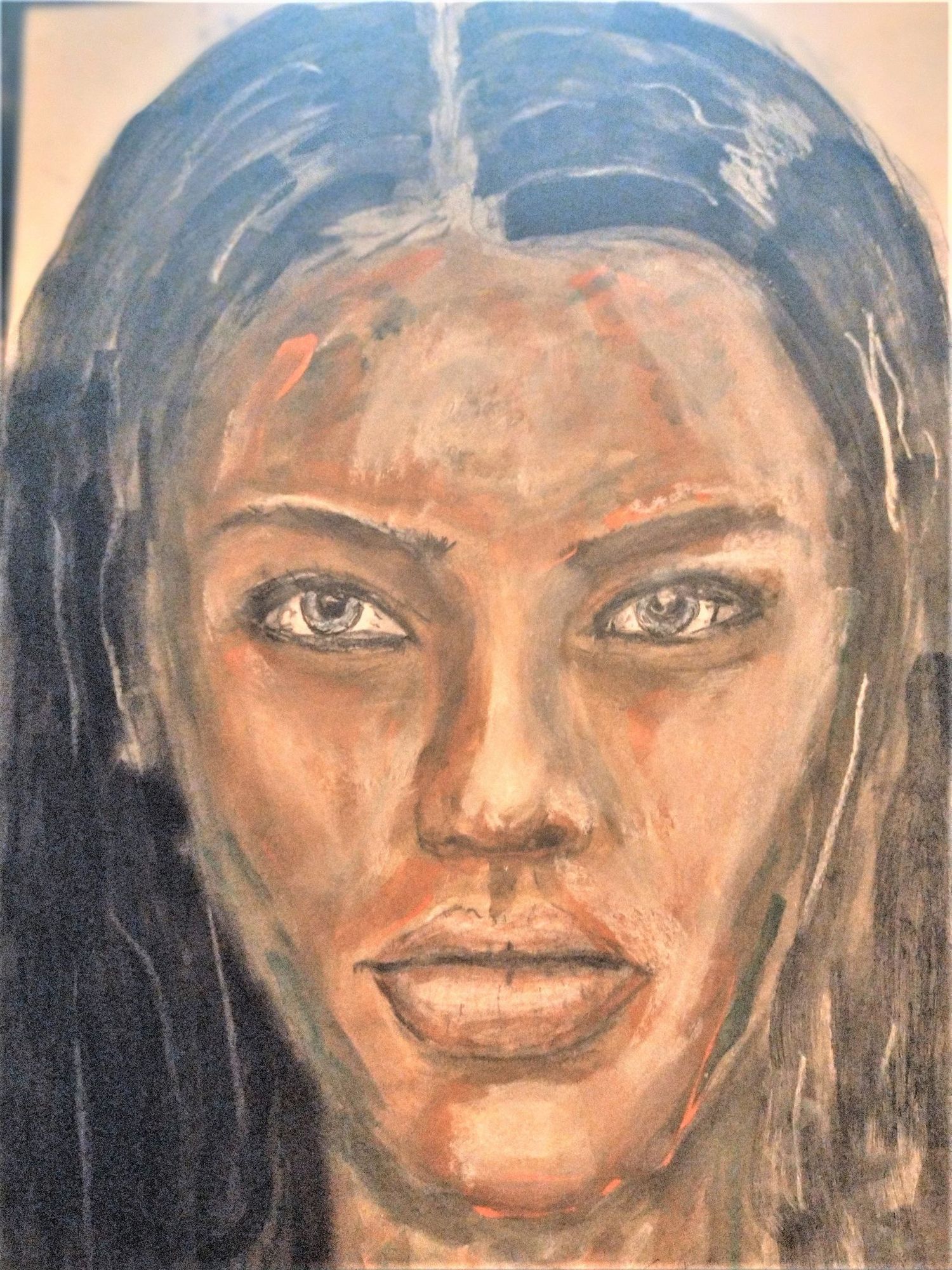 Hauntingly beautiful and melancholic portrait of a female figure in the ...