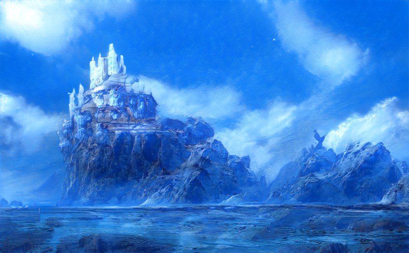 this stygian blue winter landscape artwork is incredible. I love how if you look closely, every ...