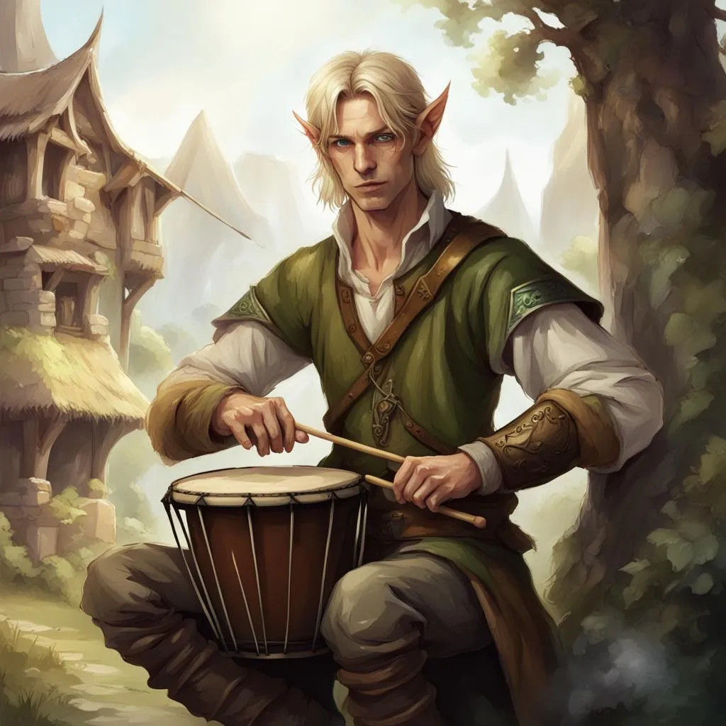 Poor Elven Bard, Attempt 3 - AI Generated Artwork - NightCafe Creator