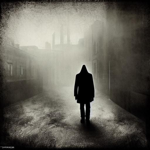 Black Turtleneck. Surrealism. Bleak city landscape. German ...