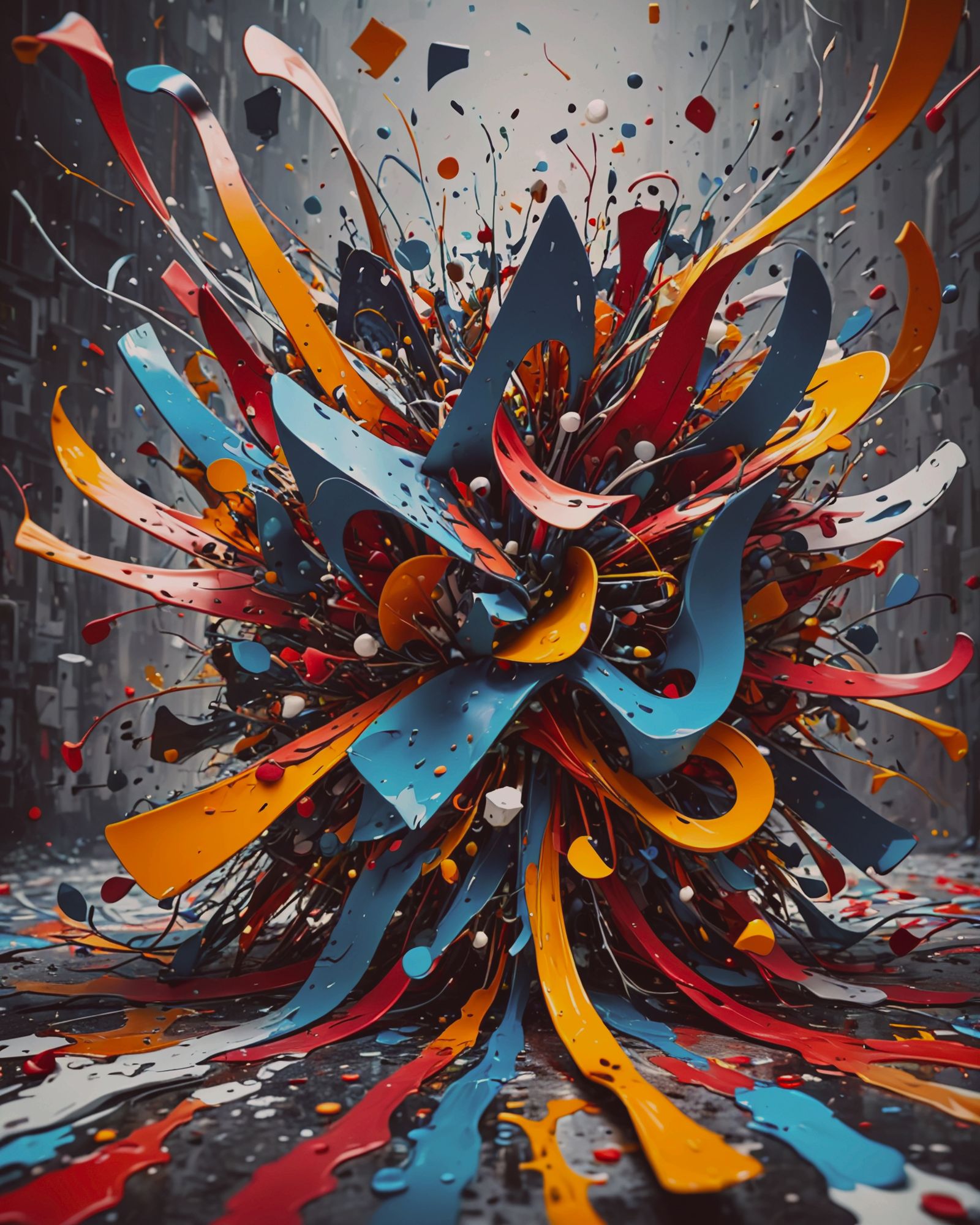 Jean Tinguely cubism cubist cel-shaded digital art collage 3ds Max ...