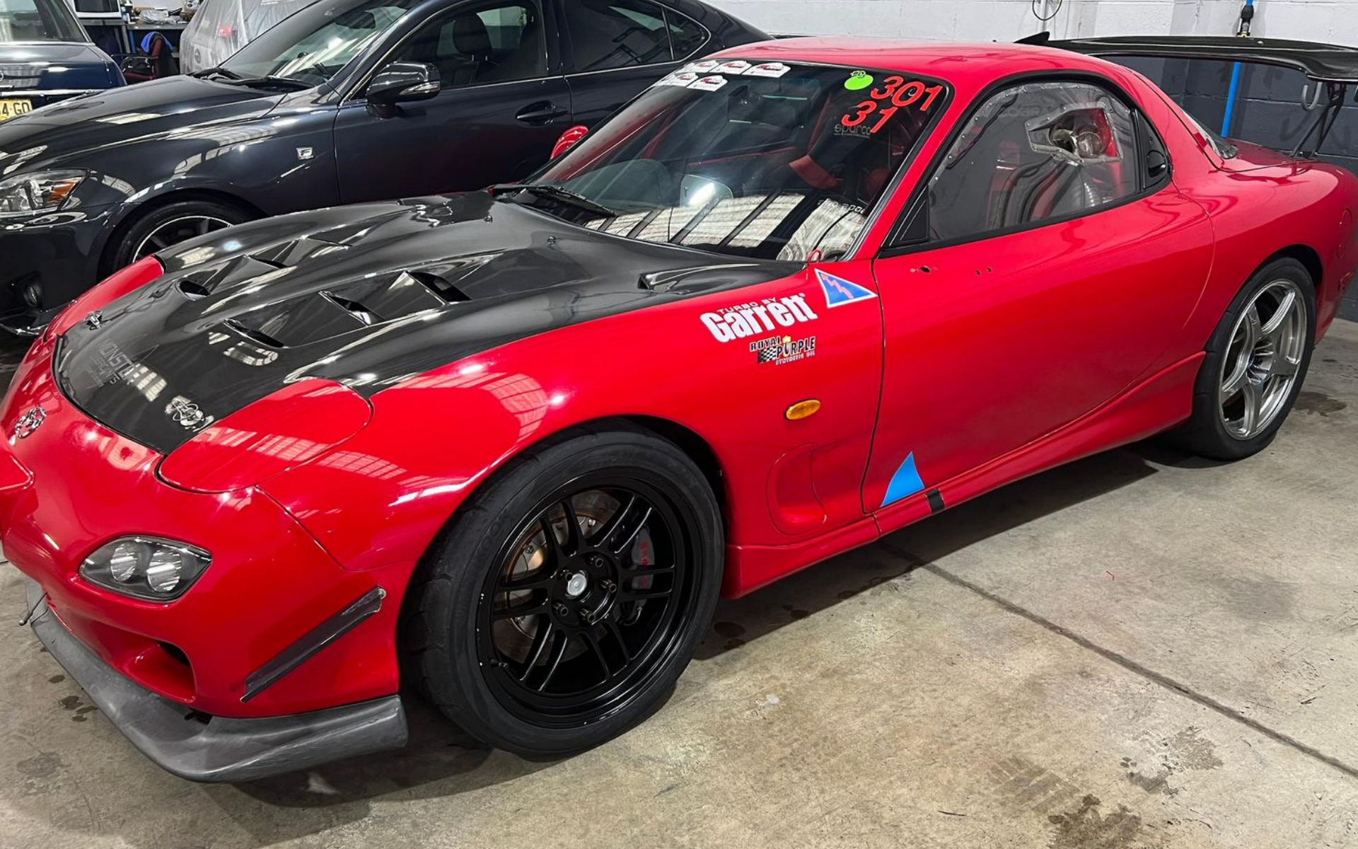 Updated blue swirl Mazda RX7 FD - AI Generated Artwork - NightCafe Creator