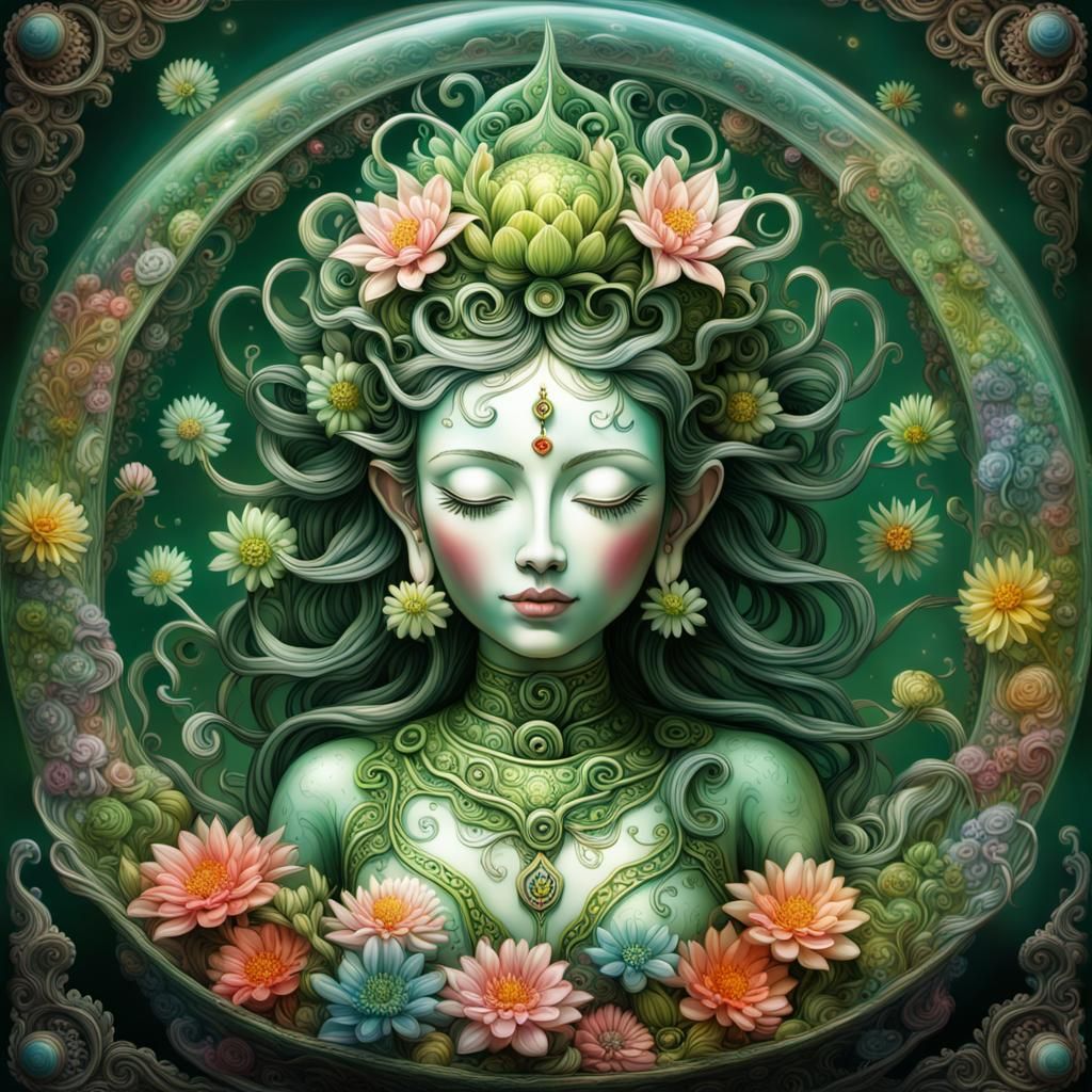 Green Tara - User on NightCafe - NightCafe